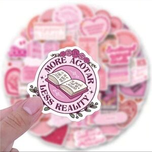Rebellious Rose | Design | 6pcs Pink Bookish Stickers Vinyl Book ...